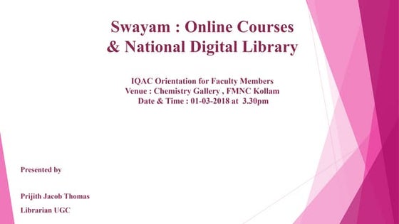 Process of SWAYAM Registration | PDF