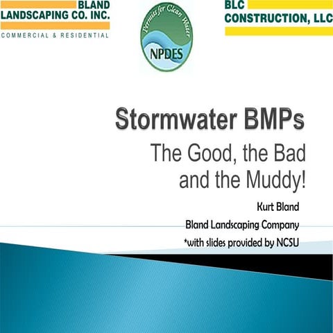 Introduction to Stormwater BMP's in North Carolina | PPT