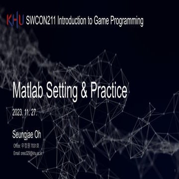Swcon211 Lecturecode13matlab Practicepptx 