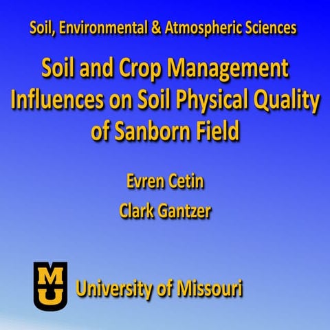 Soil and Crop Management - Cetin | PPT