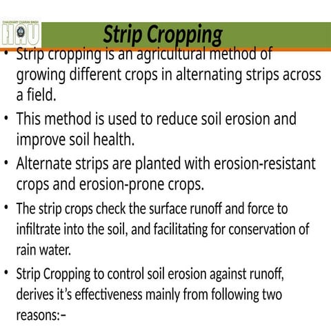 Strip cropping ppt …pptx soil water engineering | PPTX