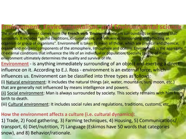 Intro. to Environmental Science | PPT