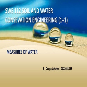 measures of water | PPT