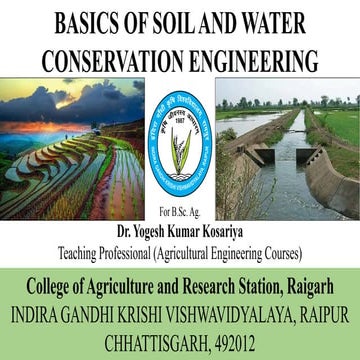 Basics of Soil and water conservation engineering | PDF