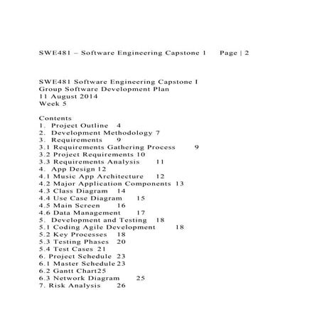 SWE481 – Software Engineering Capstone 1 Page 2SWE.docx