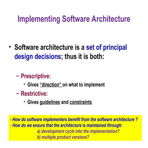SWE6653_Implementing Software Architecture.ppt