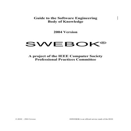 Swebok guide 2004 | DOC