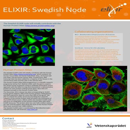 ELIXIR Node poster Sweden 2014 | PDF | Biological Sciences | Science