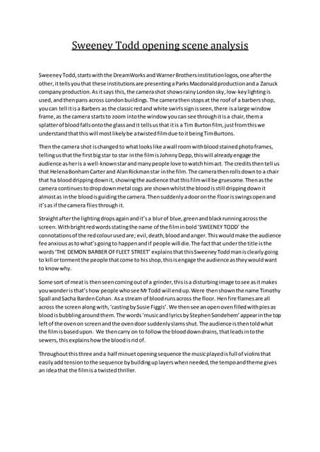 Opening sequence shot list | DOCX