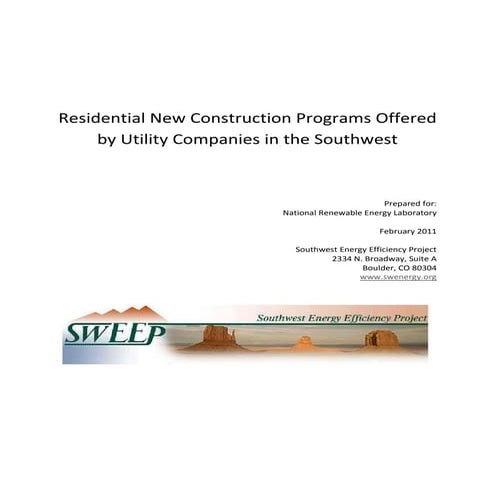 Utility New Construction Programs Report | PDF