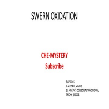 Swern oxidation | PPTX