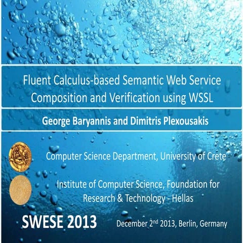 Fluent Calculus Based Semantic Web Service Composition And Verification Using Wssl Pptx