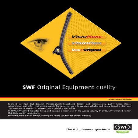 SWF presents : VisioNext and Visioflext Wipers | PDF | Auto Technology ...