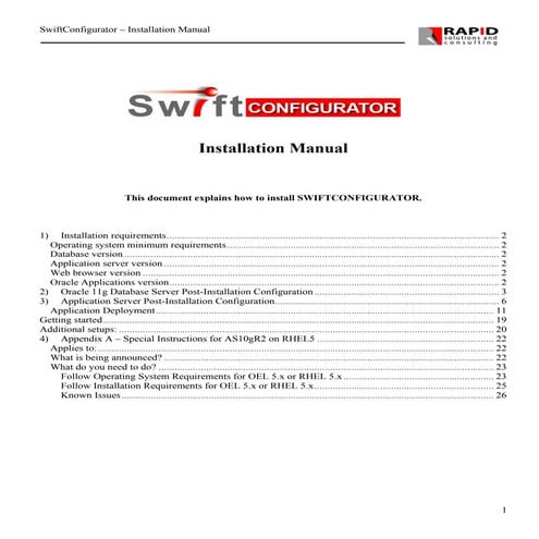 Swift configurator installation-manual | PDF