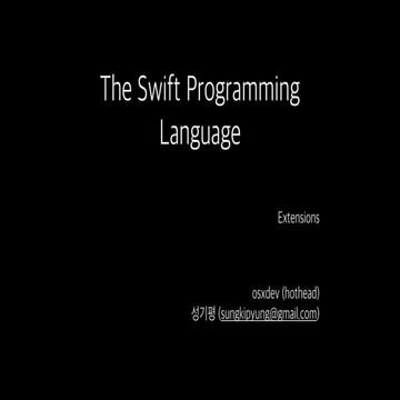 Swift extensions osxdev | PPT