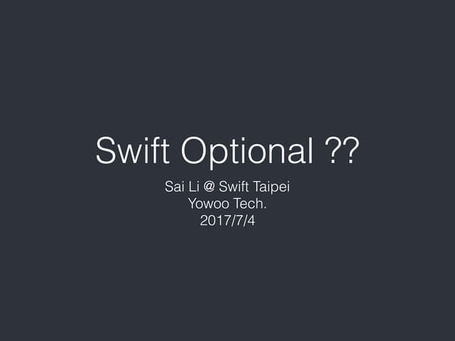 Swift Optional ?? | PDF Swift Optional ?? | PDF