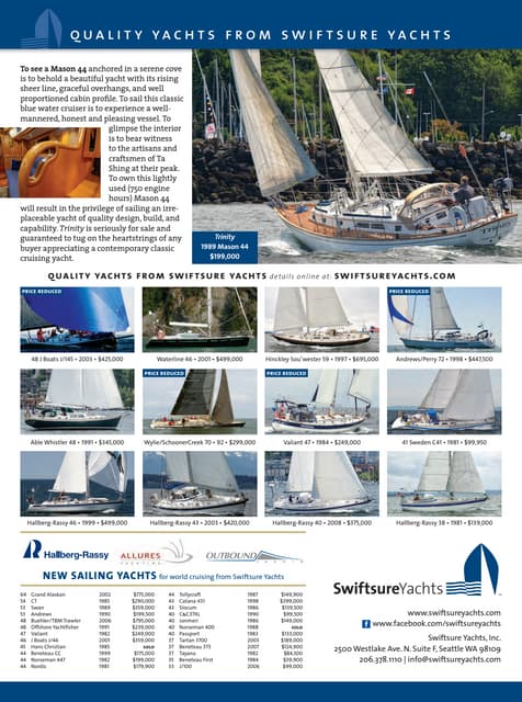 Swiftsure yachts bws_july2013 | PDF