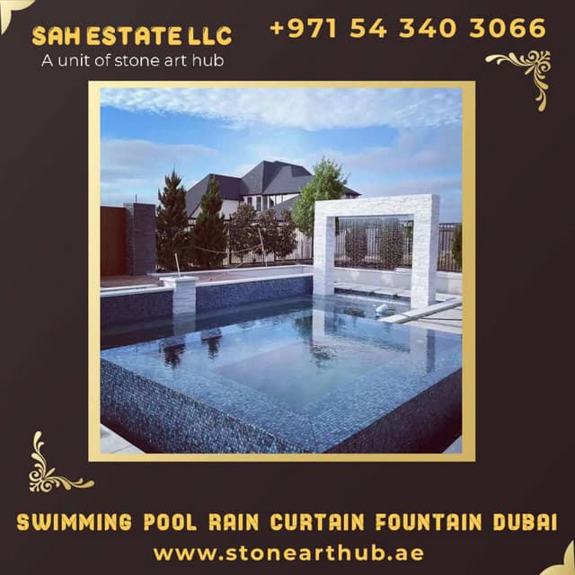 Swimming Pool Rain Curtain Fountain Dubai - ☎ +971 54 340 3066 | PDF