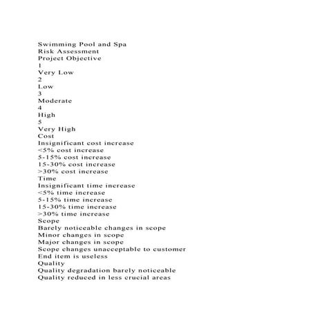 Swimming Pool and SpaRisk Assessment Project Objective1Ver.docx