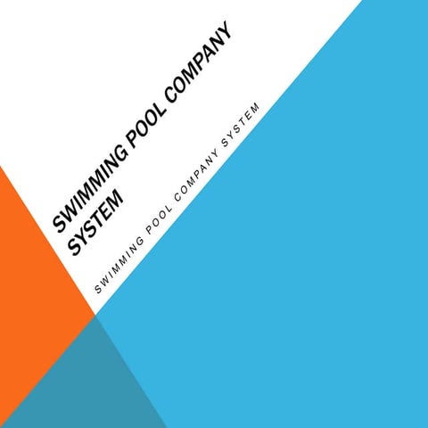 Swimming pool management system | PPTX