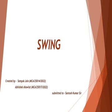 SWING.pptx | Programming Languages | Computing