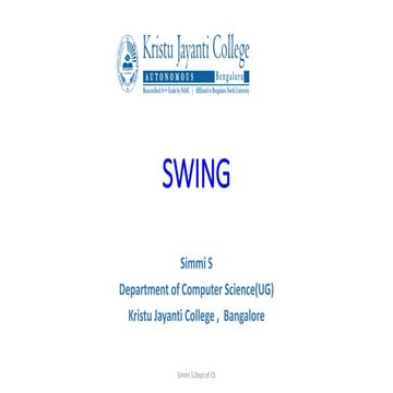 Java Swingswing Is A Java Foundation Classes Jfc Library And An 1074