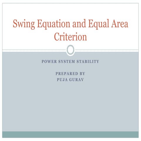 Swing Equation & Equal Area Criterion.pdf