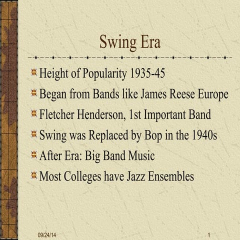 Swing era | PPT | Classical Music | Music