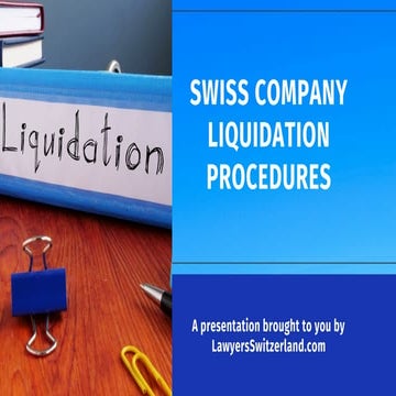 Company Liquidation Procedures in Switzerland | PPT
