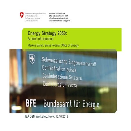 New Swiss Energy Strategy 2050: A brief introduction | PDF