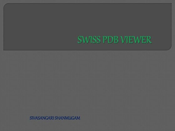 Swiss pdb viewer | DOCX | Chemistry | Science