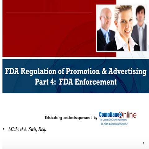 FDA Regulation of Advertising -- FDA Enforcement | PDF