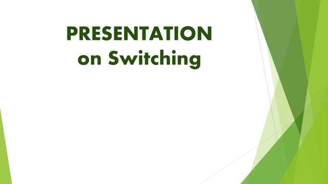 Switching Data Communication Pptx Computer Networking Computing