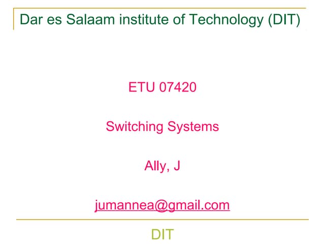 Switching Systems Lecture2 Ppt
