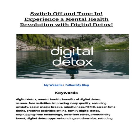 Switch Off and Tune In! Experience a Mental Health Revolution with ...