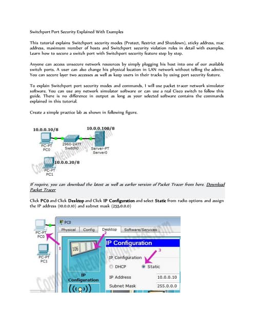 Cisco Switch How To - Secure a Switch Port | PDF | Operating Systems ...