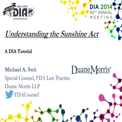 Understanding the Sunshine Act | PDF