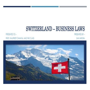 Switzerland VAT | PPTX
