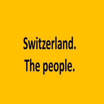 Switzerland - the people | PDF | Europe Travel | Travel Locations