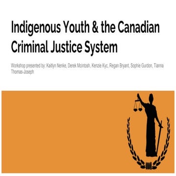 Over Representation of Indigenous Youth in the Criminal Justice System ...