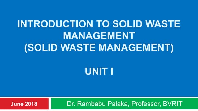 Report on solid waste management | DOCX