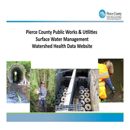 Pierce County Surface Water Management Data Portal | PPT