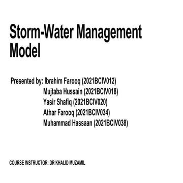 Swmm Presentation Pptx Of Nit Srinager Kashmir Pptx