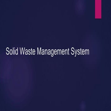 Solid Waste Management | PPT