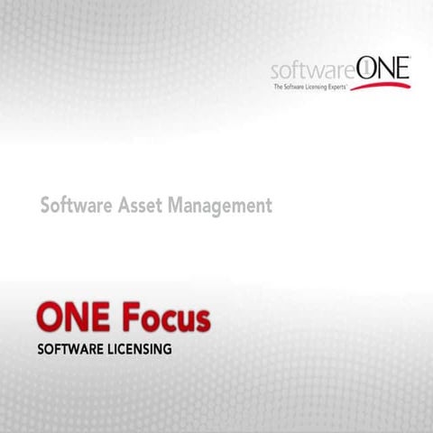 SoftwareONE UK & Ireland SAM Services | PPTX