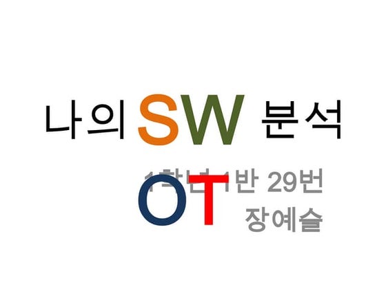 Swot분석 Ppt