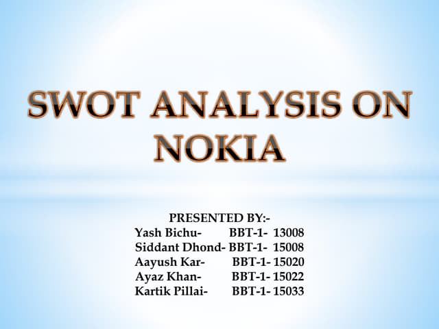 Case study NOKIA failure | PPTX