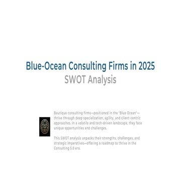 🔹 SWOT Analysis: Boutique Consulting Firms in 2025 🔹 | PDF