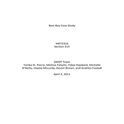 Best Buy case study | DOCX