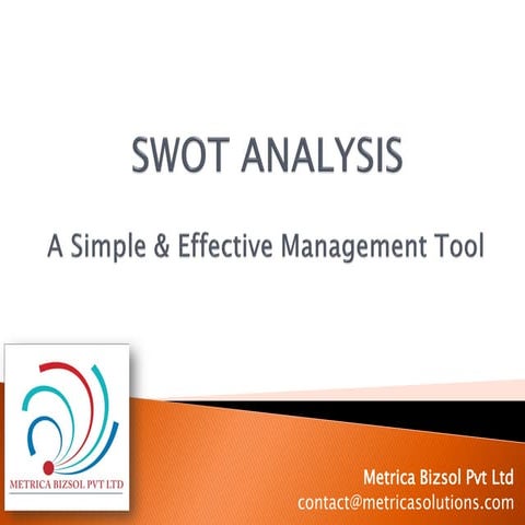 SWOT Analysis : A Simple & Effective Management Tool | PDF